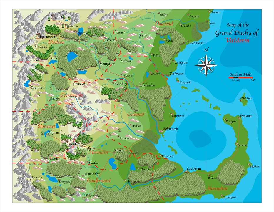 瓦尔德林大公国 幻想地图 Dnd - Pixabay上的免费图片 - Pixabay