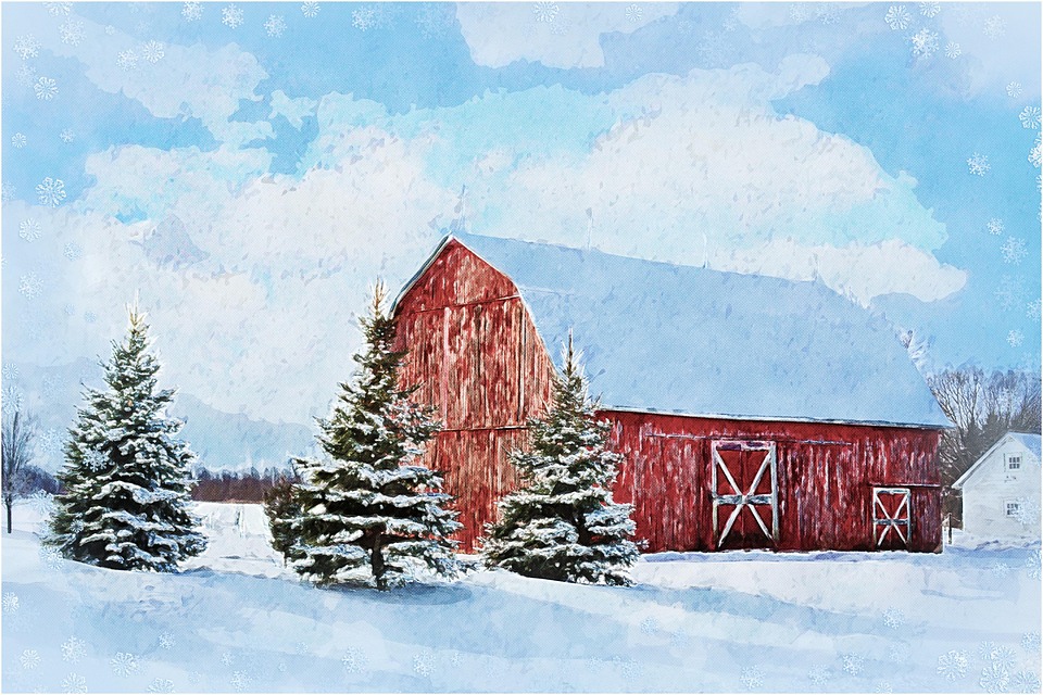 Winter Barn