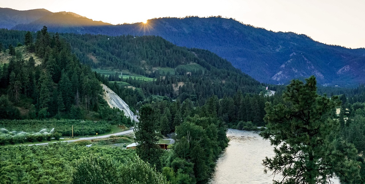 Sunset Salmon Cascade Mountains - Free photo on Pixabay - Pixabay