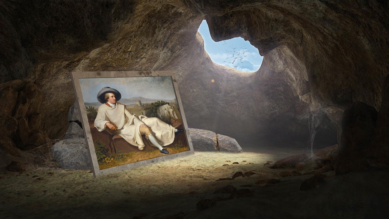 Download Goethe In The Roman Campagna Cave Painting Royalty-Free Stock ...