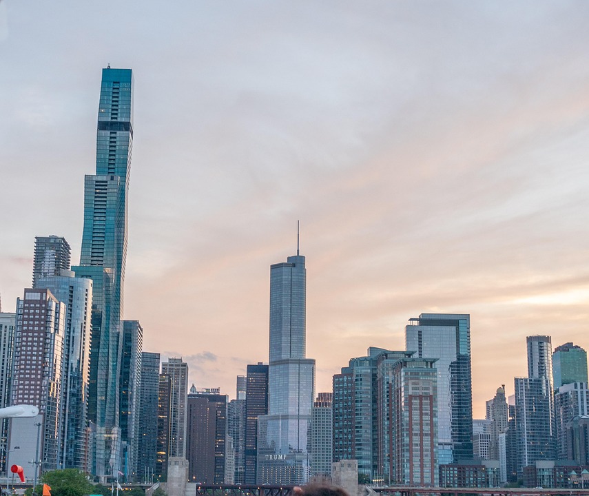 Chicago Horizont Sonnenuntergang - Kostenloses Foto auf Pixabay