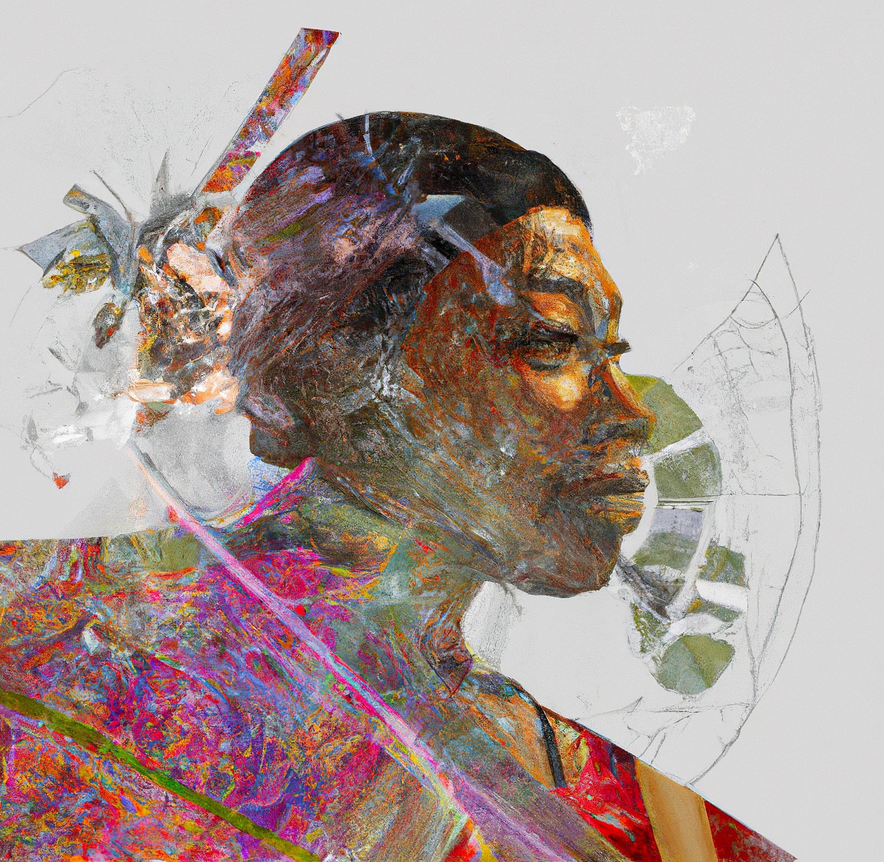 Download African Woman Distorted Abstract Art Royalty-Free Stock ...