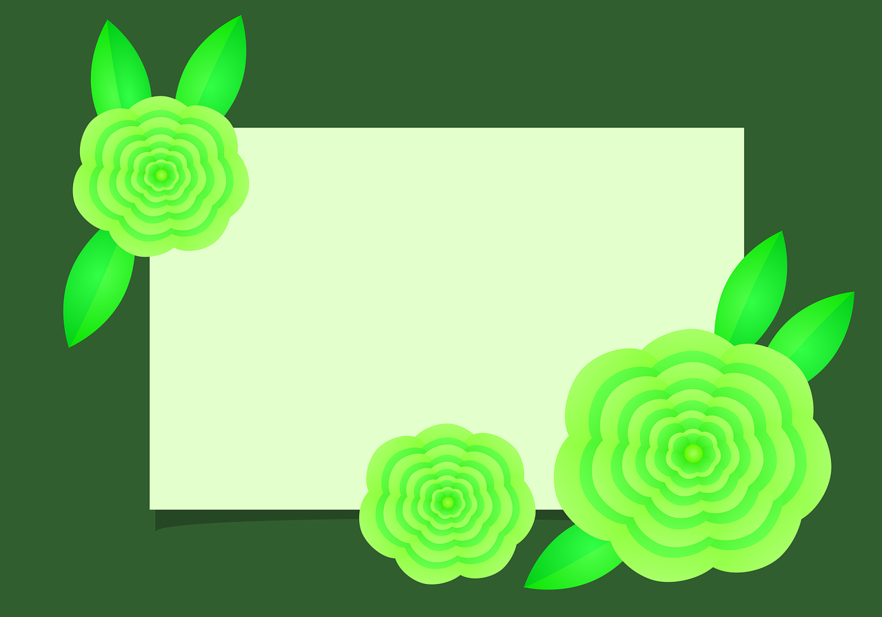 Download Card Of, Green, Green Flower. Royalty-Free Vector Graphic ...
