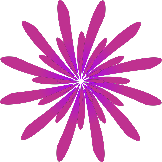 Download Purple Flower, Flower, Geometric Art. Royalty-Free Stock ...