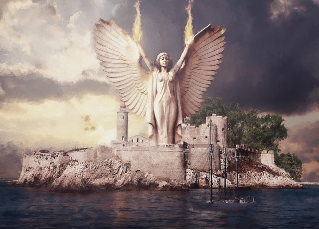 Angel Statue Island Sea - Free image on Pixabay