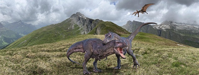 Download Dinosaur, Valley, Mountains. Royalty-Free Stock Illustration ...