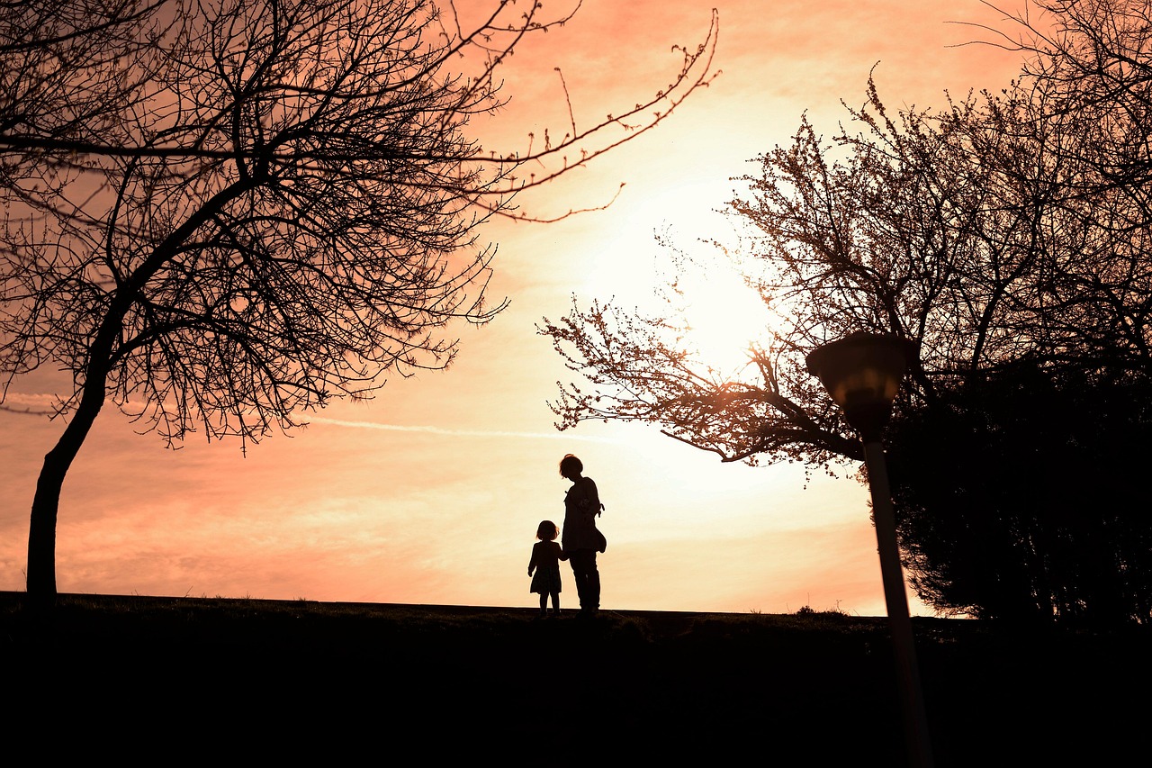 Figures Mother And Child Sunset - Free photo on Pixabay - Pixabay