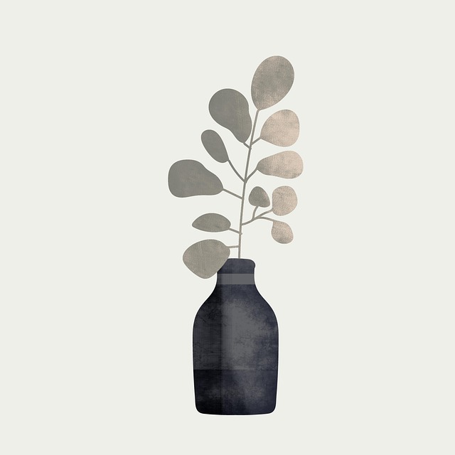 Download Plant Boho Art Style Potted Plant Royalty Free Stock