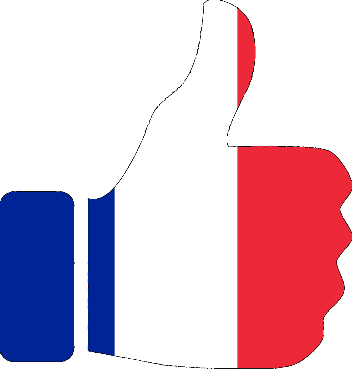 Download France France National Colors Thumbs Up Royalty-Free Stock ...