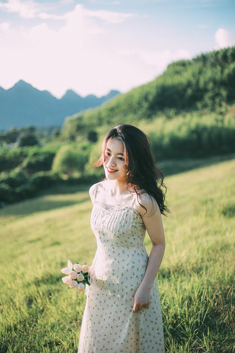 Asian Woman Tulips Portrait - Free photo on Pixabay