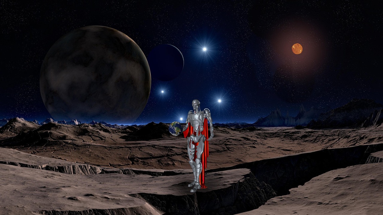 Download Space, Planets, Robot. Royalty-Free Stock Illustration Image ...