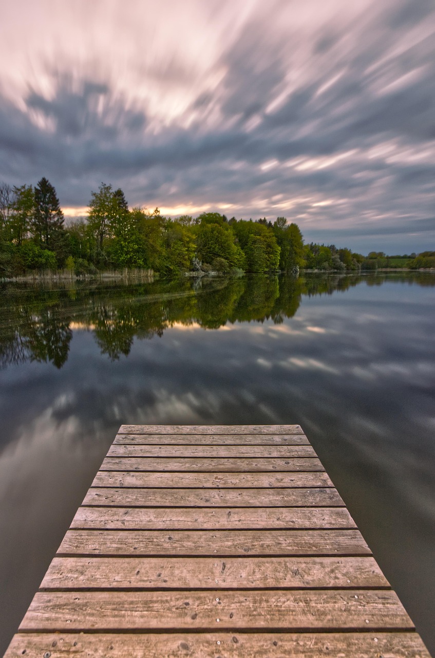 Lake Pier Sunset - Free photo on Pixabay