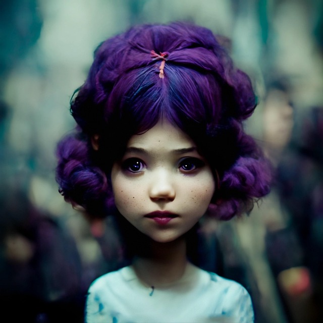 Little Girl Violet Hair - Free image on Pixabay