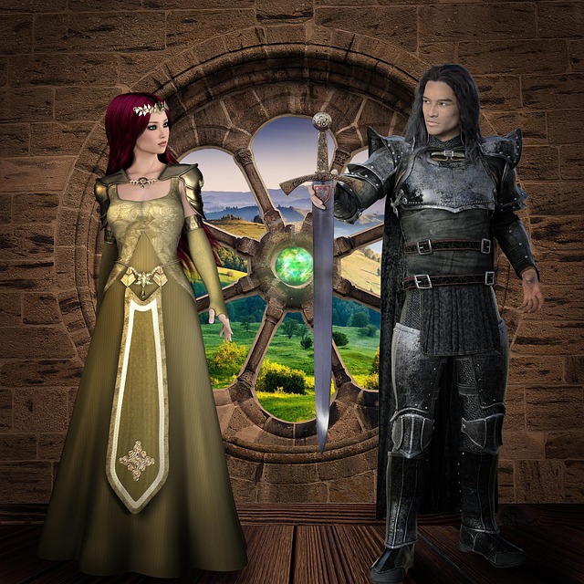 Download Medieval Fantasy, Princess, Knight. Royalty-Free Stock ...