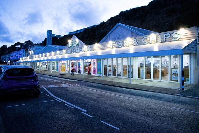 Arcades Night Time Sea Front Isle - Free photo on Pixabay