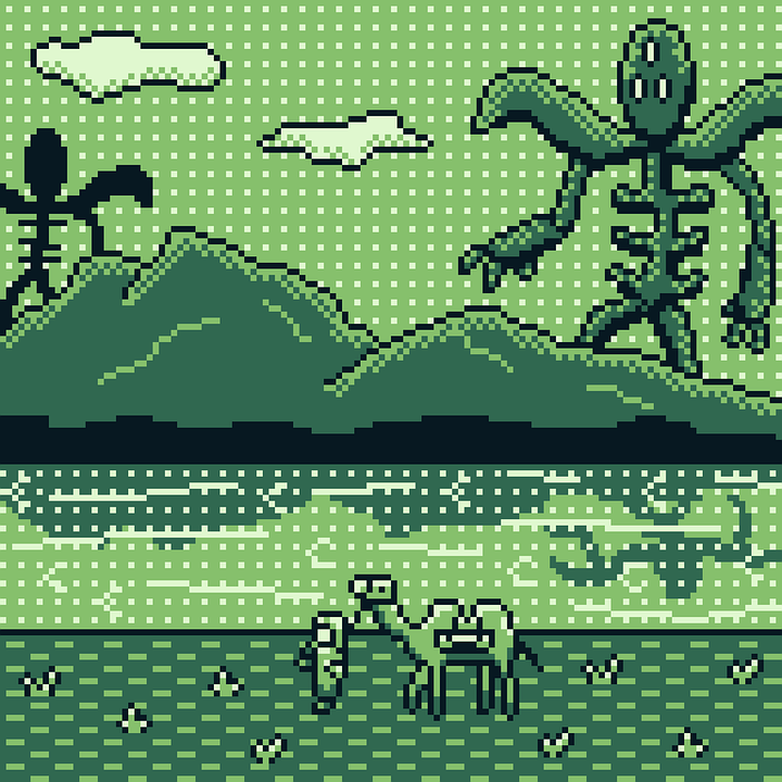 Download Alien, Landscape, Pixel Art. Royalty-Free Stock Illustration ...