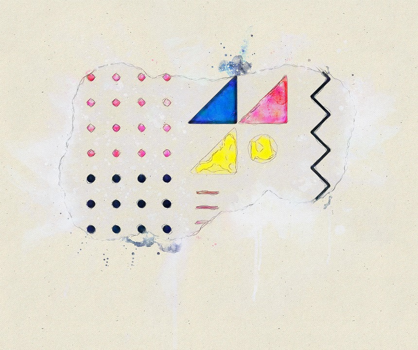 Download Geometric Shapes, Watercolor Painting, Artwork. Royalty-Free ...