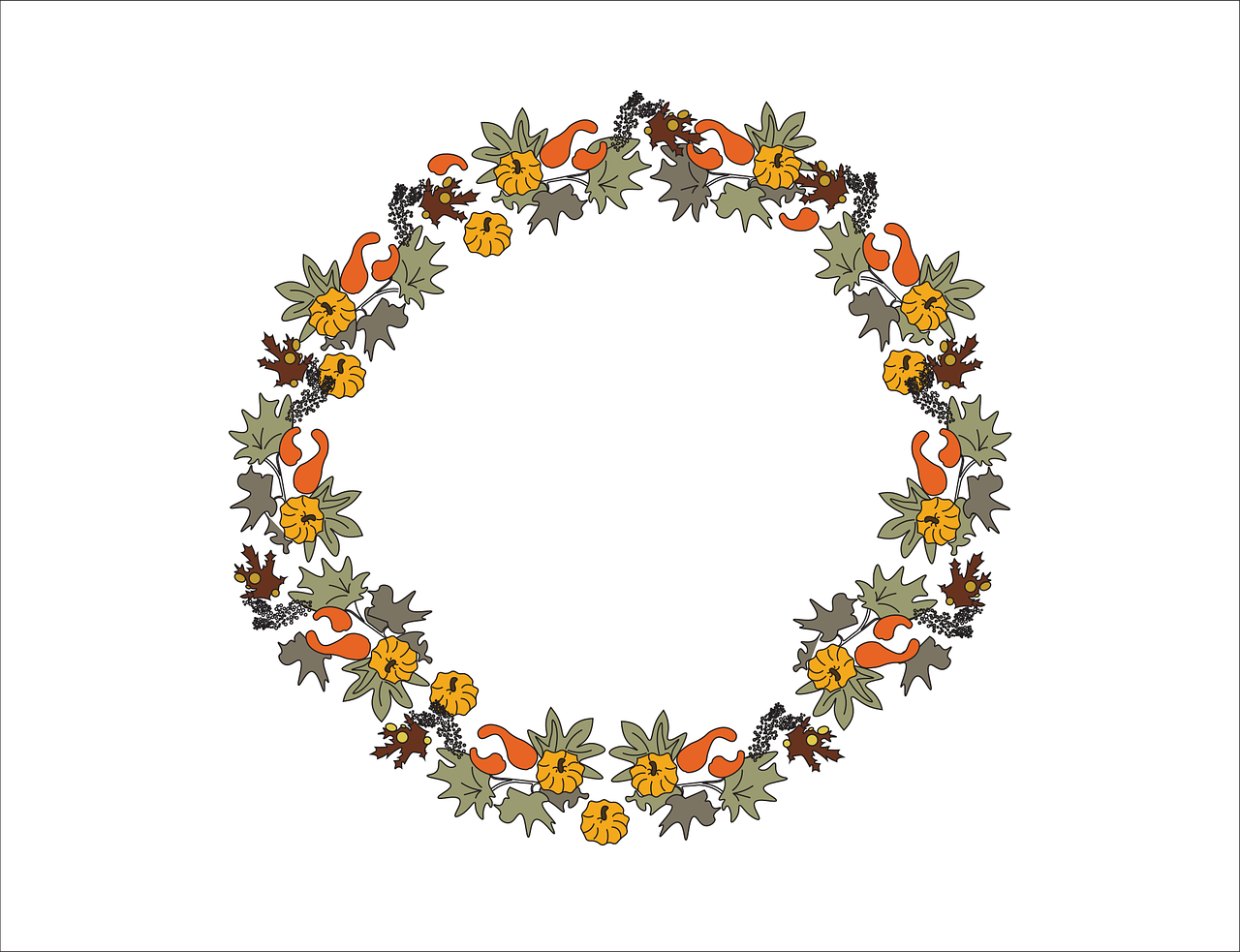 Download Autumn Wreath, Nature, Wreath. Royalty-Free Vector Graphic ...