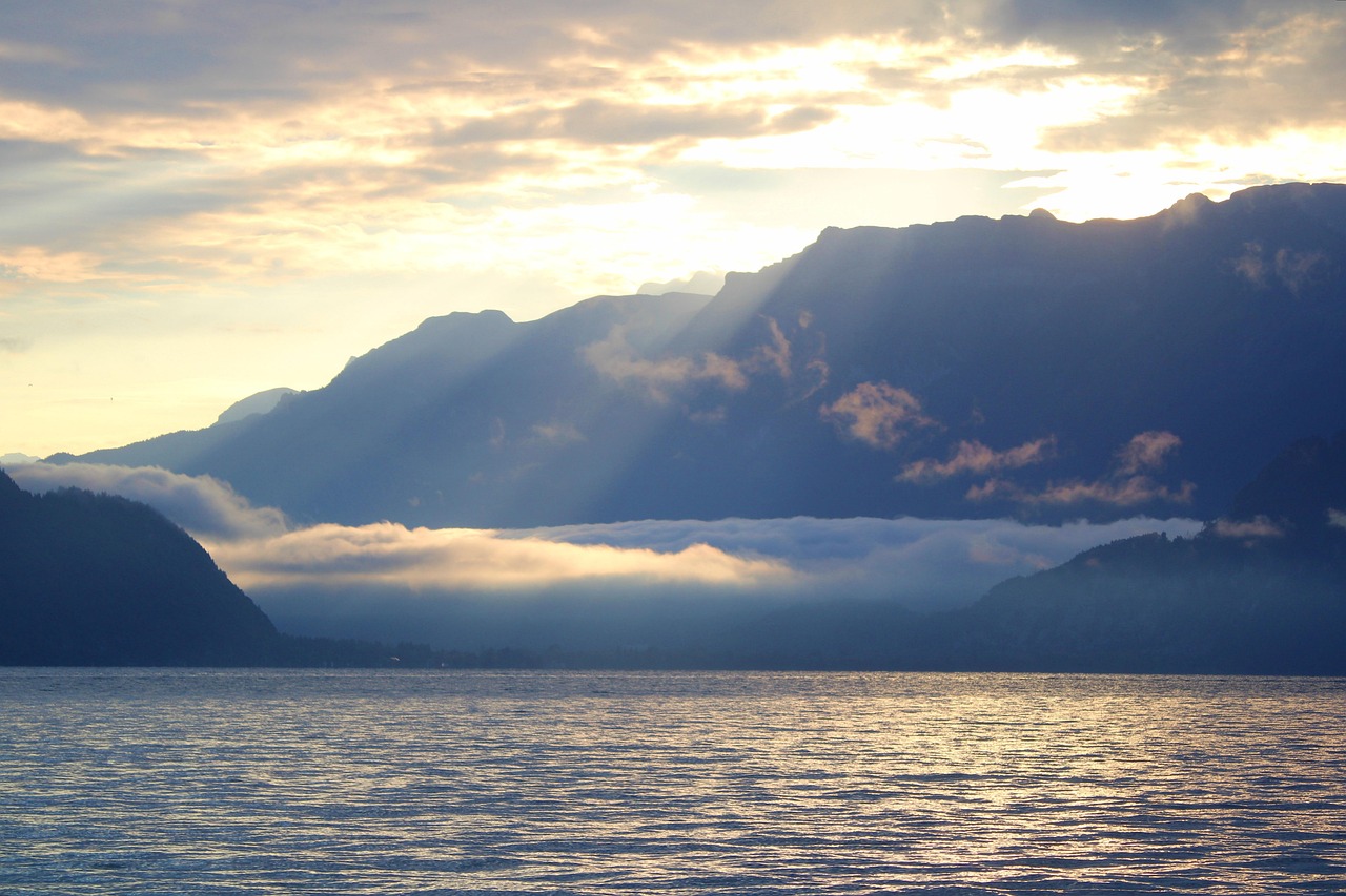 Lake Thun Sunset Switzerland - Free photo on Pixabay - Pixabay