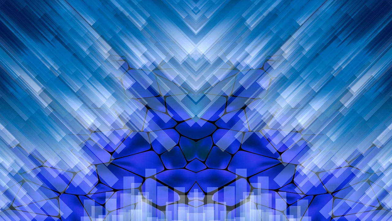 Download Geometric Art, Digital Art, Blue Wallpaper. Royalty-Free Stock ...
