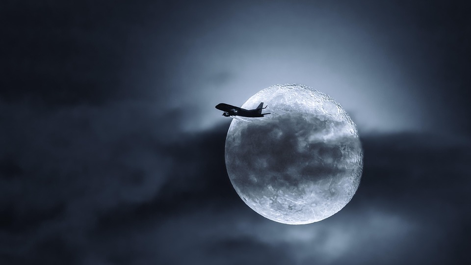 Moon Night Sky Airplane - Free photo on Pixabay - Pixabay