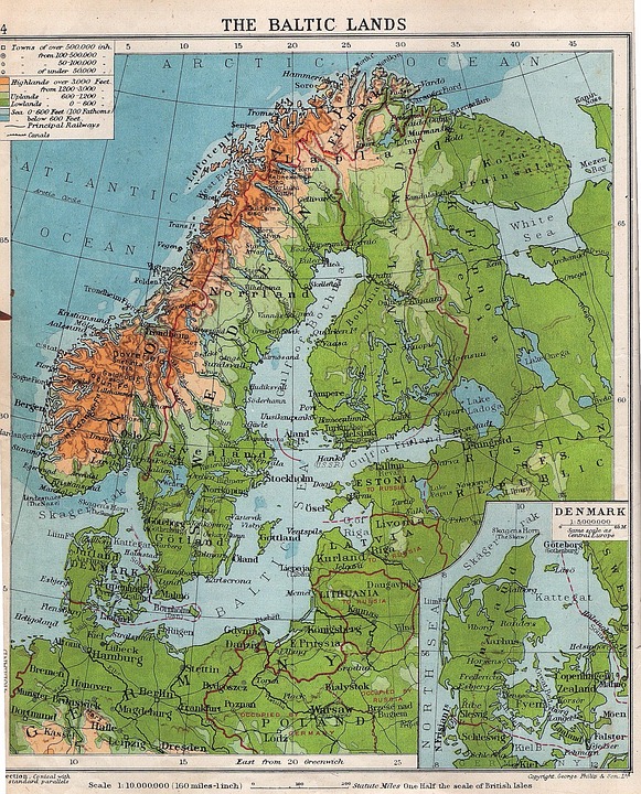 Map of denmark and sweden