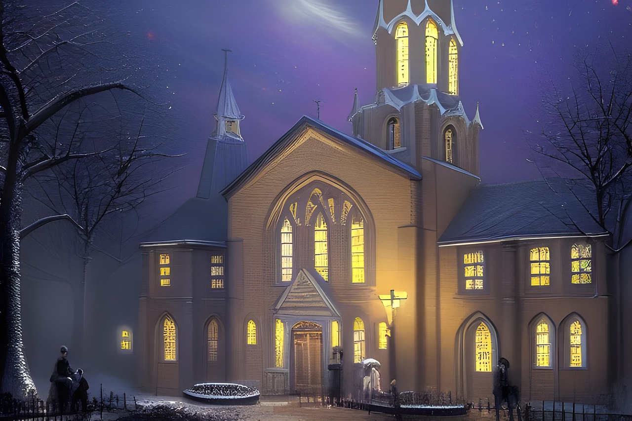 Church At Night Dickensian - Free photo on Pixabay - Pixabay