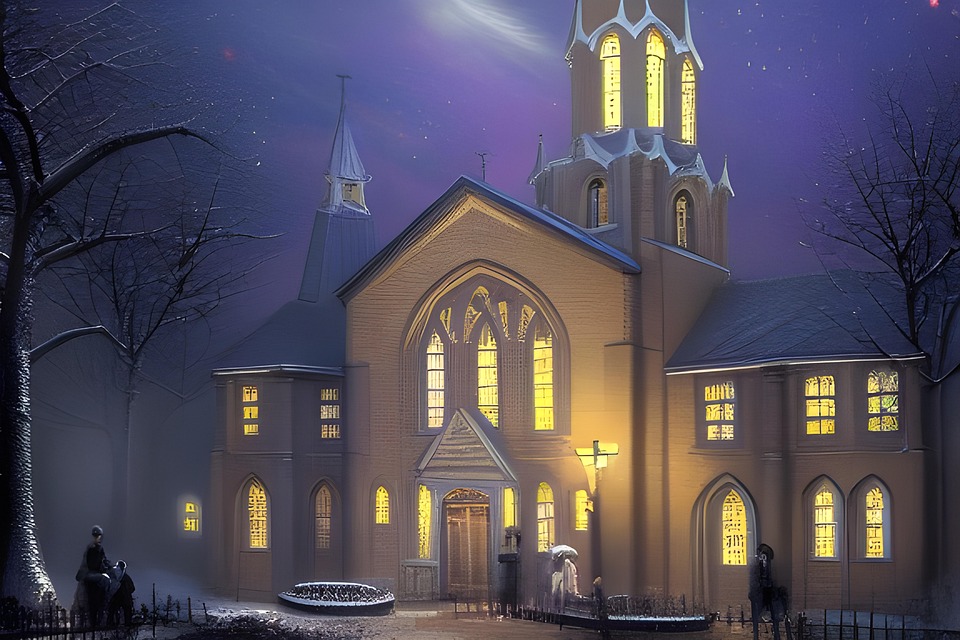 Church At Night Dickensian - Free photo on Pixabay - Pixabay