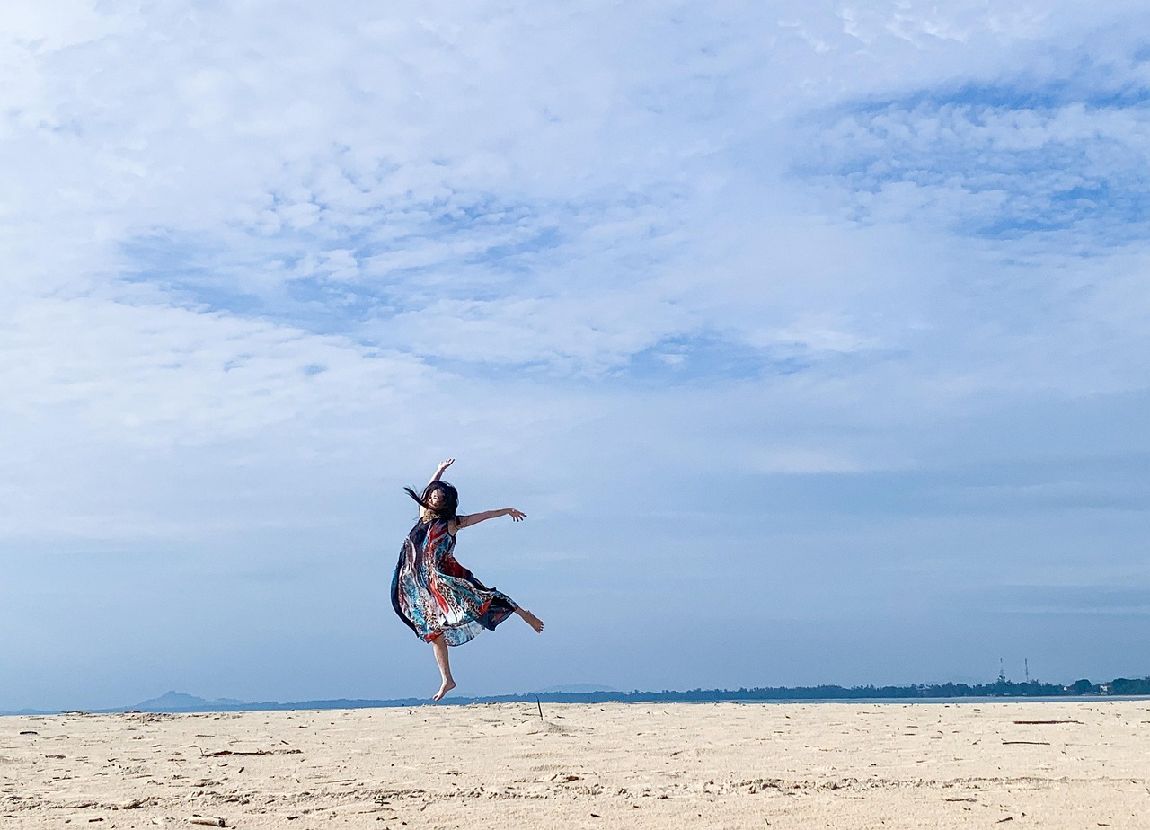 Woman Jump Beach - Free photo on Pixabay