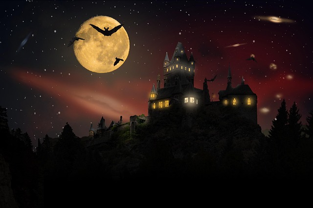 Download Halloween, Castle, Full Moon. Royalty-Free Stock Illustration ...