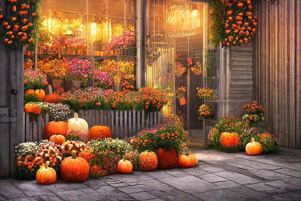 Download Pumpkins Autumn Flower Shop Royalty-Free Stock Illustration ...