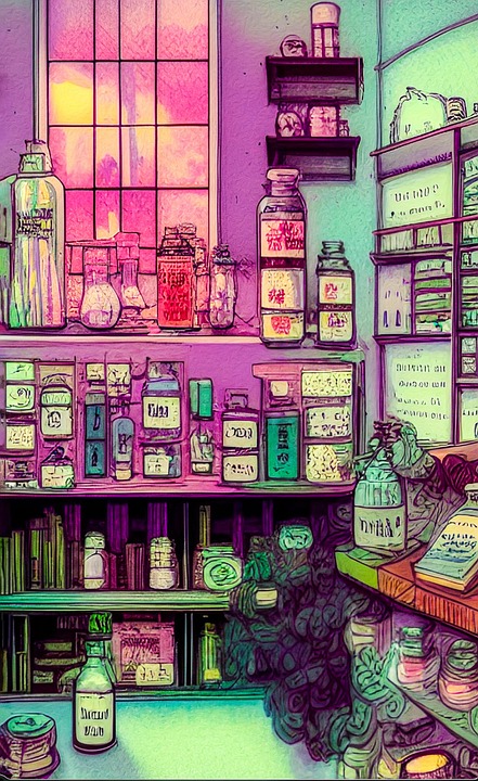 Download Apothecary, Bottles, Colorful. Royalty-Free Stock Illustration ...