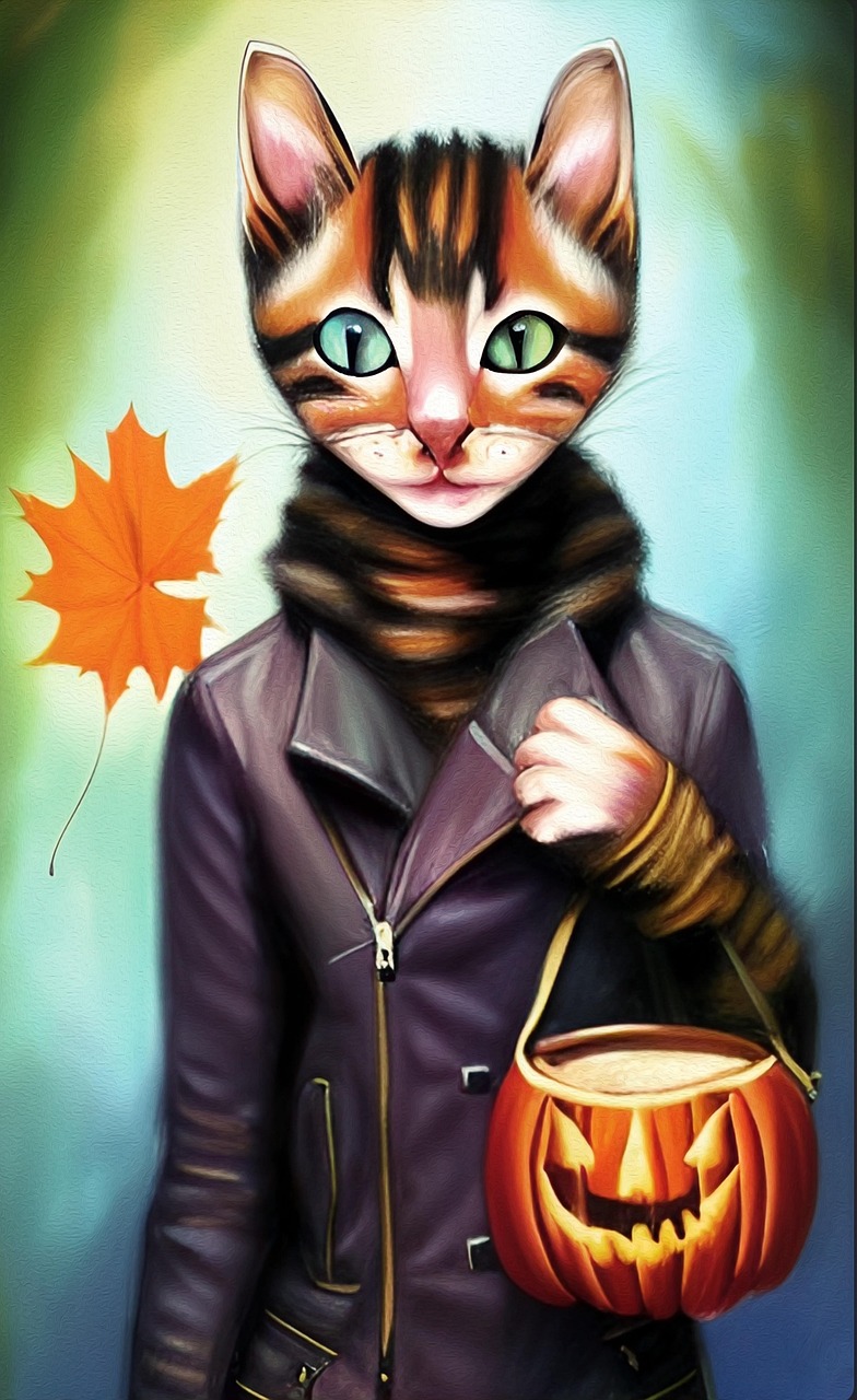 Cat Trick Or Treat Painting - Free image on Pixabay