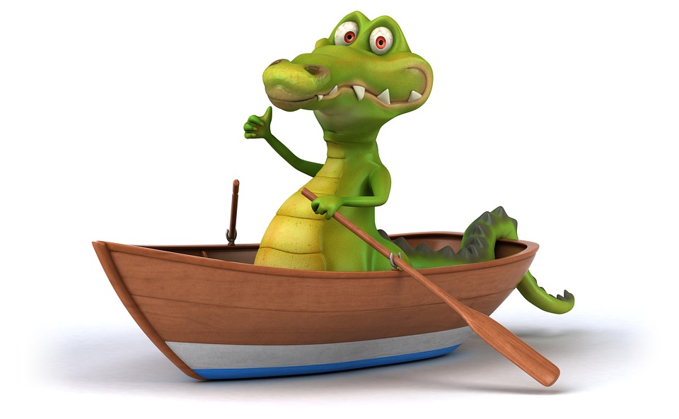 Download Alligator, Cartoon Alligator, Rowboat. Royalty-Free Stock ...