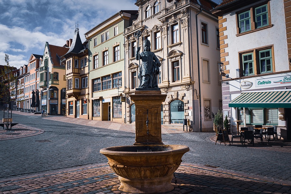 Fountain Town Square Buildings Old - Free photo on Pixabay - Pixabay