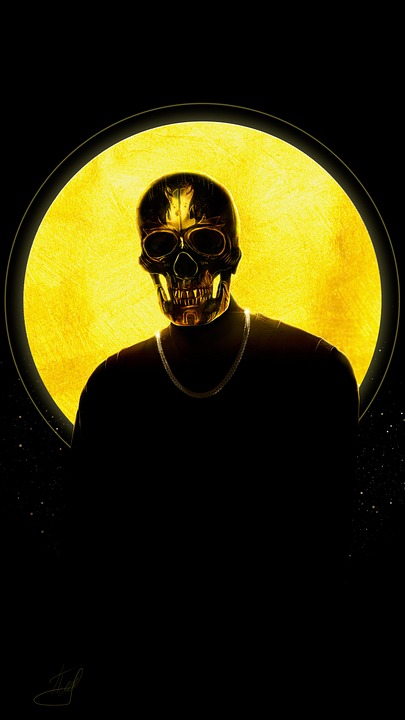 Download Gold, Scull, A Circle. Royalty-Free Stock Illustration Image ...