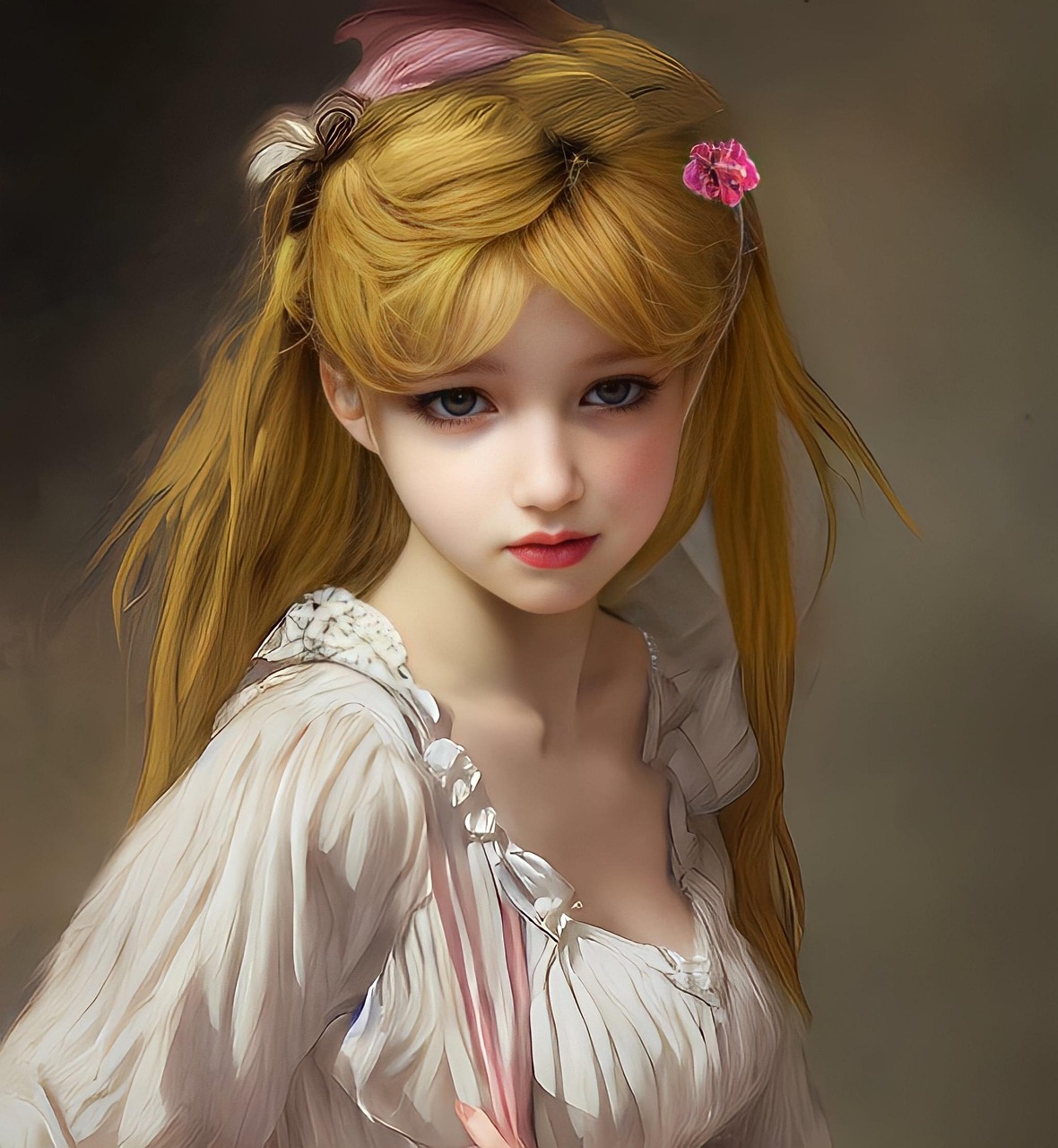 Download Girl, Portrait, Painting. Royalty-Free Stock Illustration ...