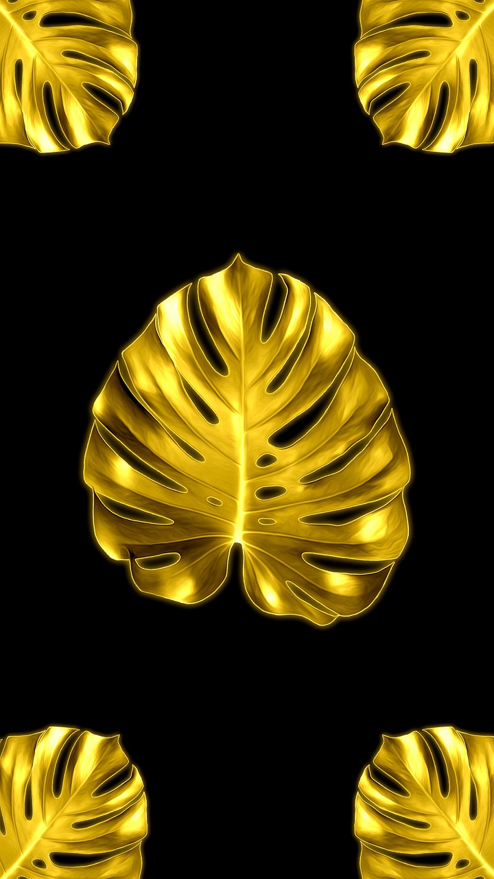 Gold Leaves Monstera - Free photo on Pixabay