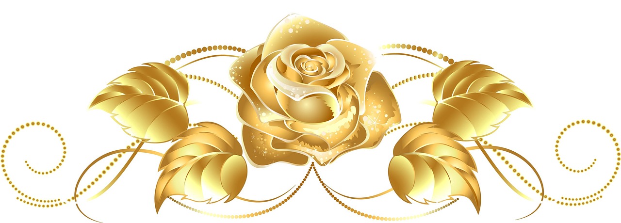 Download Gold Rose, Scroll Work, Shiny. Royalty-Free Stock Illustration ...