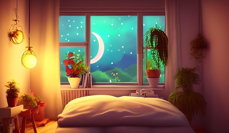 Download Cozy, Plants, Moon. Royalty-Free Stock Illustration Image ...