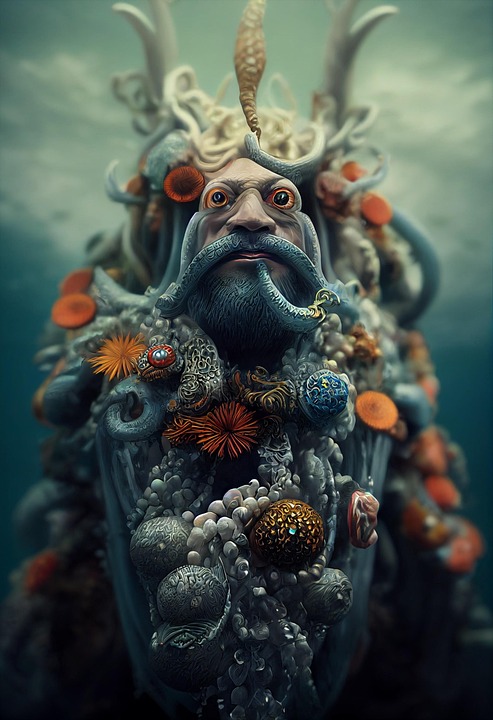 Download God Of Tides, Tides, Ocean. Royalty-Free Stock Illustration ...