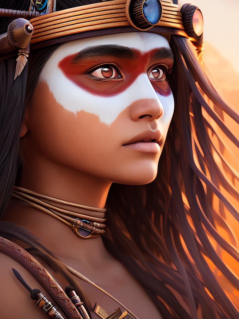 Woman Native American The Painting - Free image on Pixabay