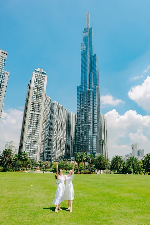 Girls Park Buildings Free Photo On Pixabay