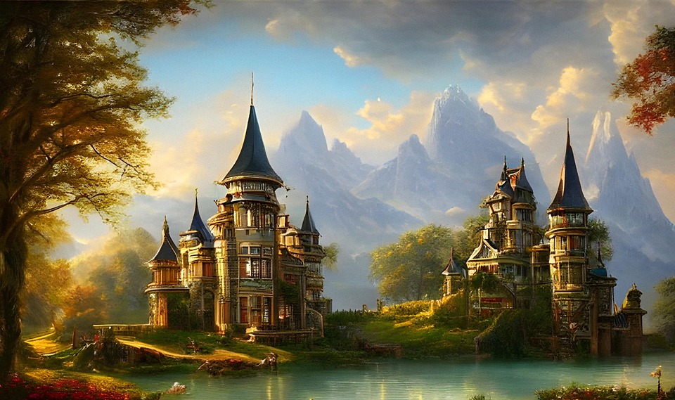 Download Castle, River, Fantasy. Royalty-Free Stock Illustration Image ...