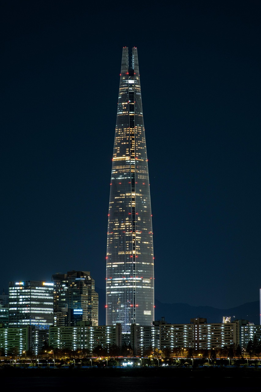 Building Tower Lotte Night - Free photo on Pixabay