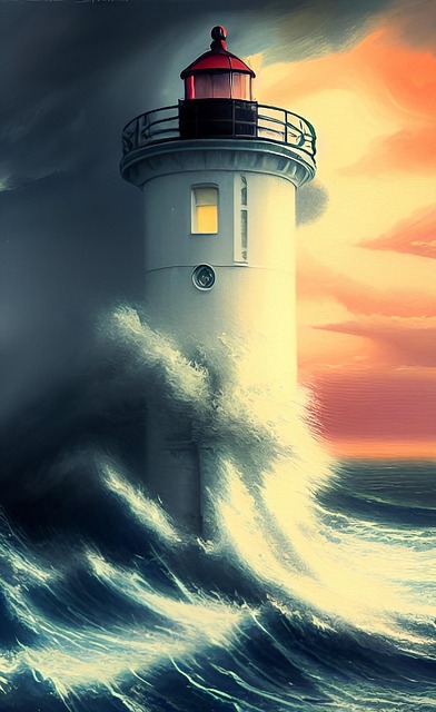 Download Lighthouse, Sea, Waves. Royalty-Free Stock Illustration Image ...