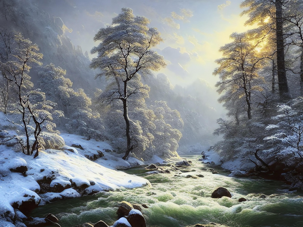 Download Generated, Landscape, Stream. Royalty-Free Stock Illustration ...