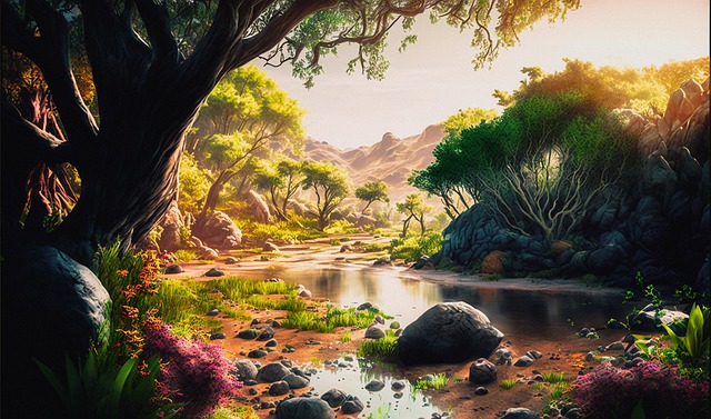 Download Ai Generated, Trees, Nature. Royalty-Free Stock Illustration ...
