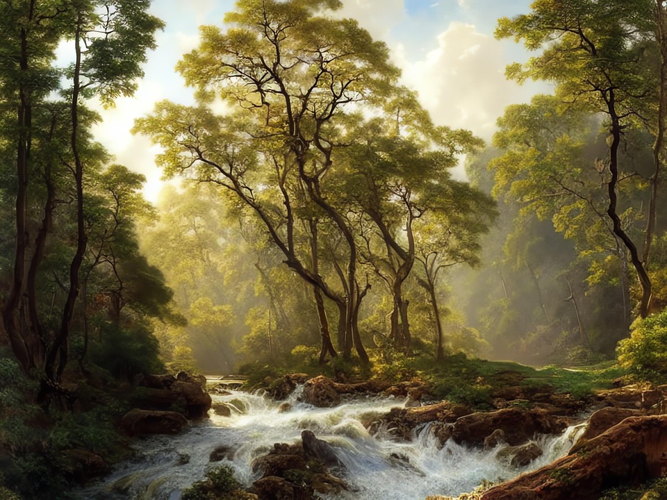 Generated Landscape Stream - Free image on Pixabay