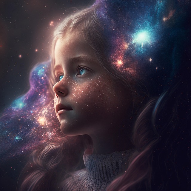 Download Girl, Universe, Astronomy. Royalty-Free Stock Illustration ...